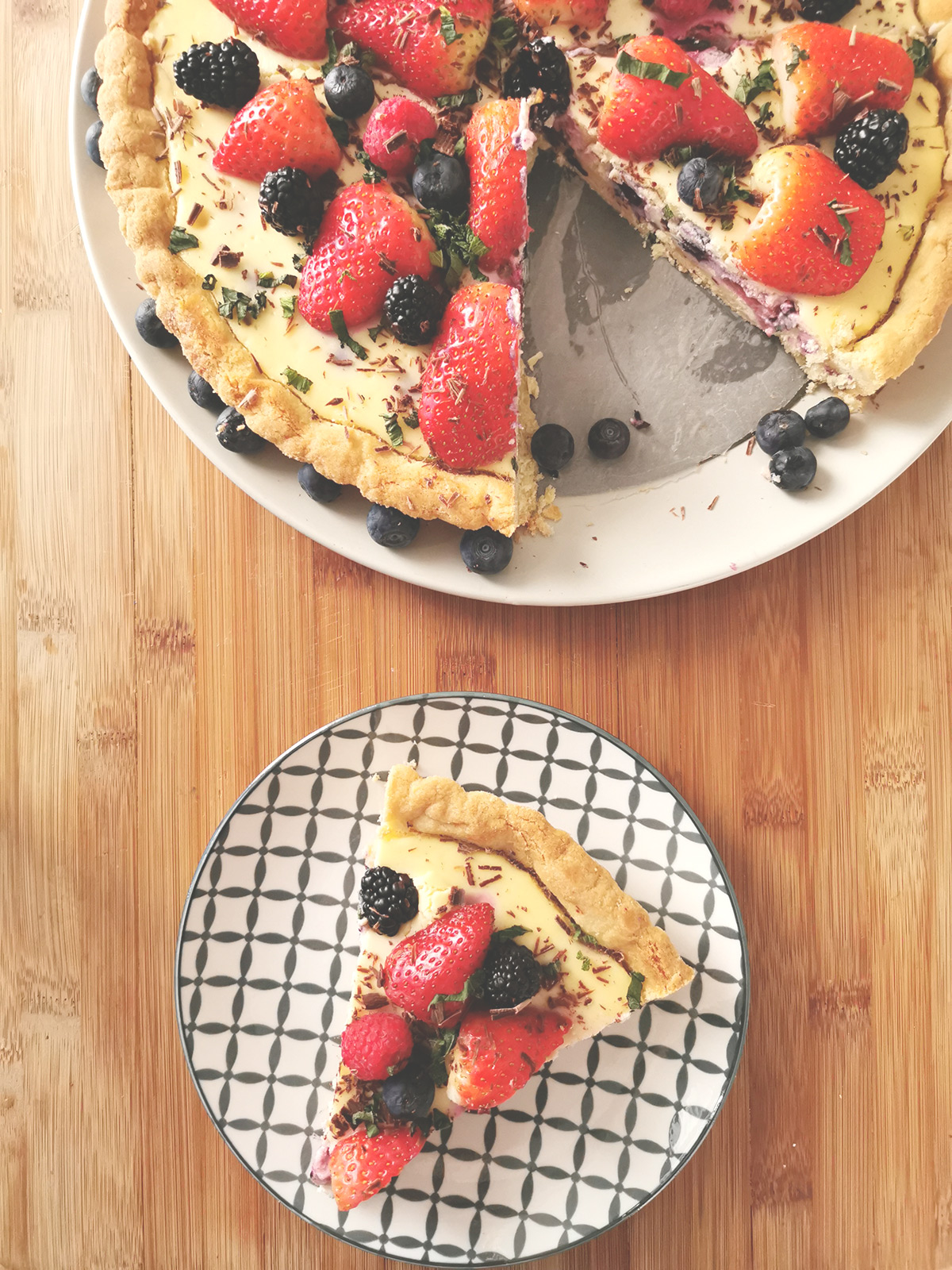 Tarte au fromage et fruits rouges - Zaz Cuisine